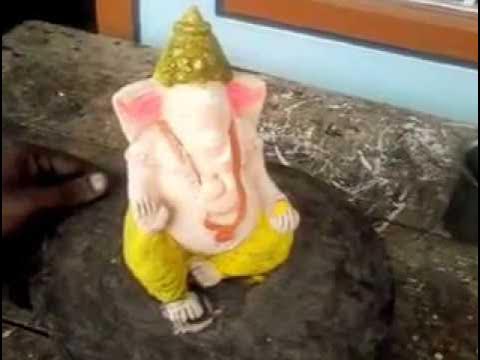 Painting clay model Ganesh || Arts and Crafts || How to paint clay ...