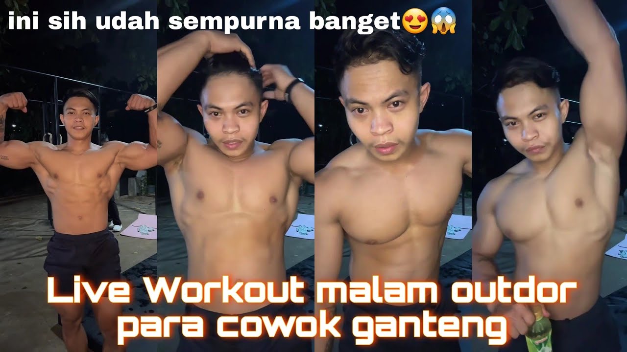 live workout cowok-cowok ganteng berotot, salfok bicep tricep sama roti sobeknya mantap🤩 - YouTube