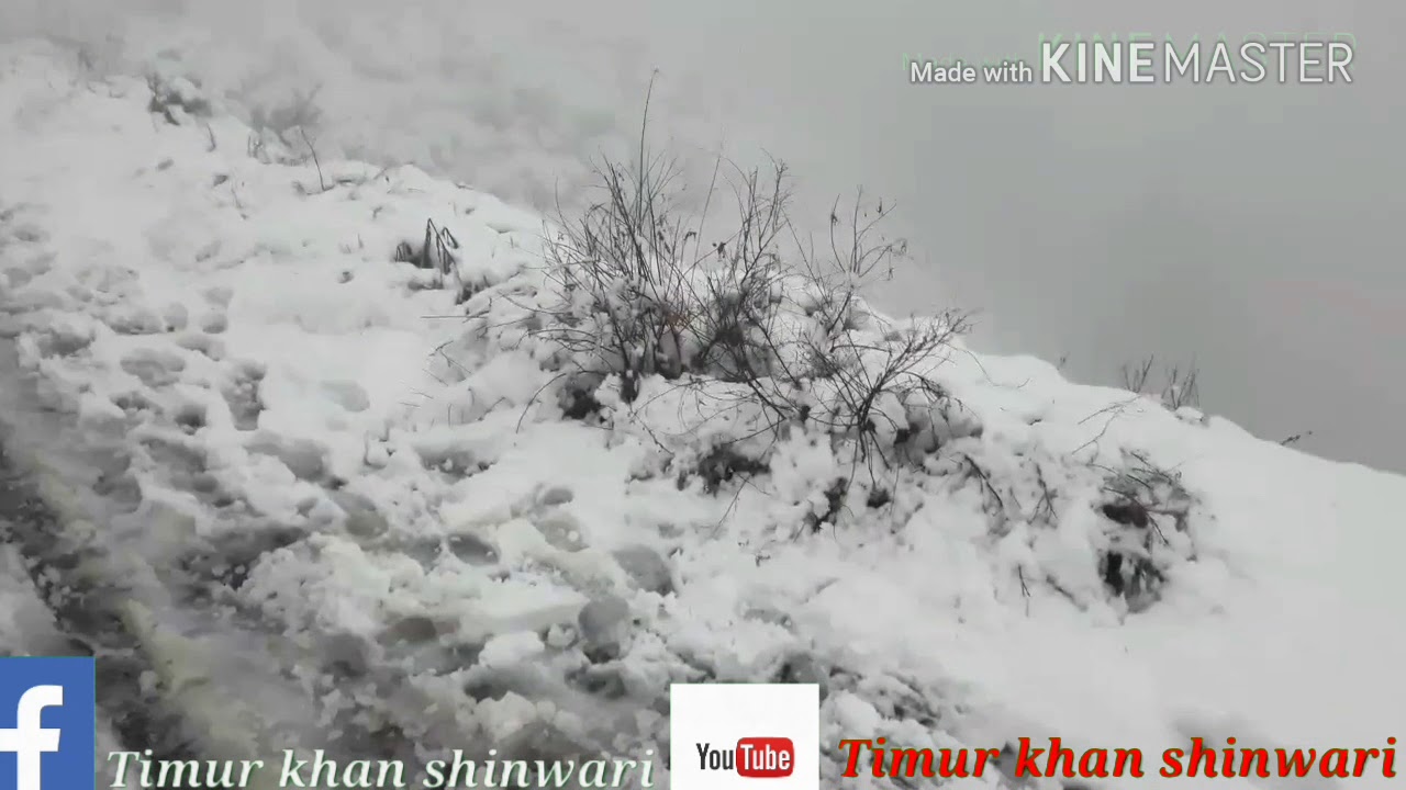 1st snowfall in Laram top - YouTube