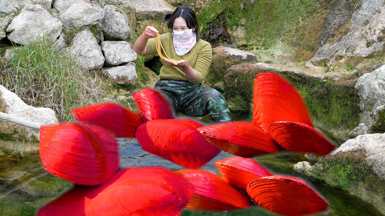 I was collecting red clams in the wilderness waters and accidentally ...