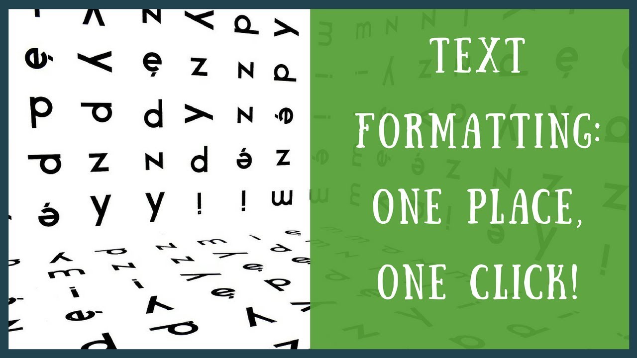 FileMaker text formatting: all in one place with one click! | User ...
