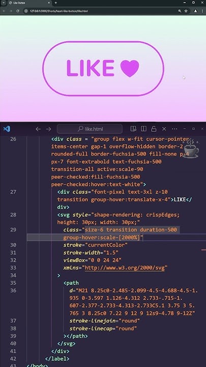 Coding ASMR: Like Button Animation 💓 #asmr - YouTube