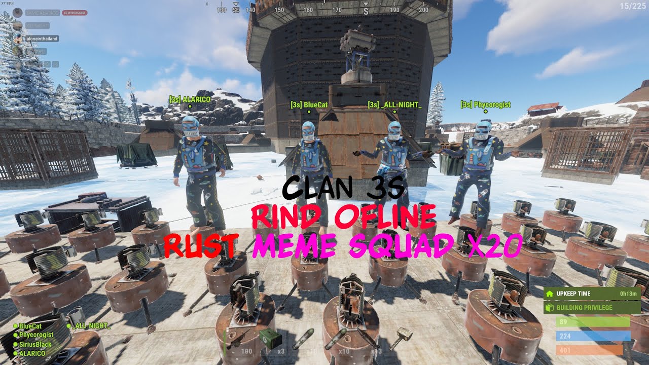 Clan 3s RIAD OFLINE RUST MEME SQUAD x20 - YouTube