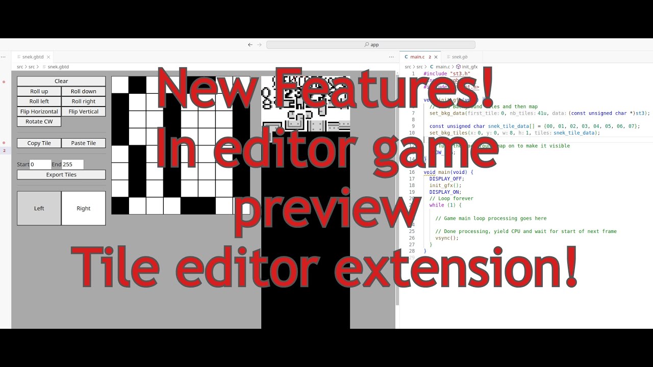 Gameboy Tile Editor, in editor emulation. Ultimate Homebrew Update! - YouTube