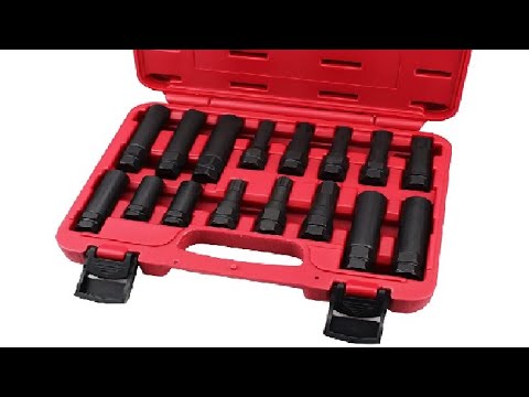 16pc Locking Lug Nut Master Key Set SAE & Metric Wheel Lock Removal Kit ...