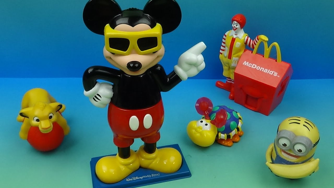 1999 BUILD-A-MICKEY set of 4 McDONALD'S HAPPY MEAL COLLECTIBLES VIDEO ...