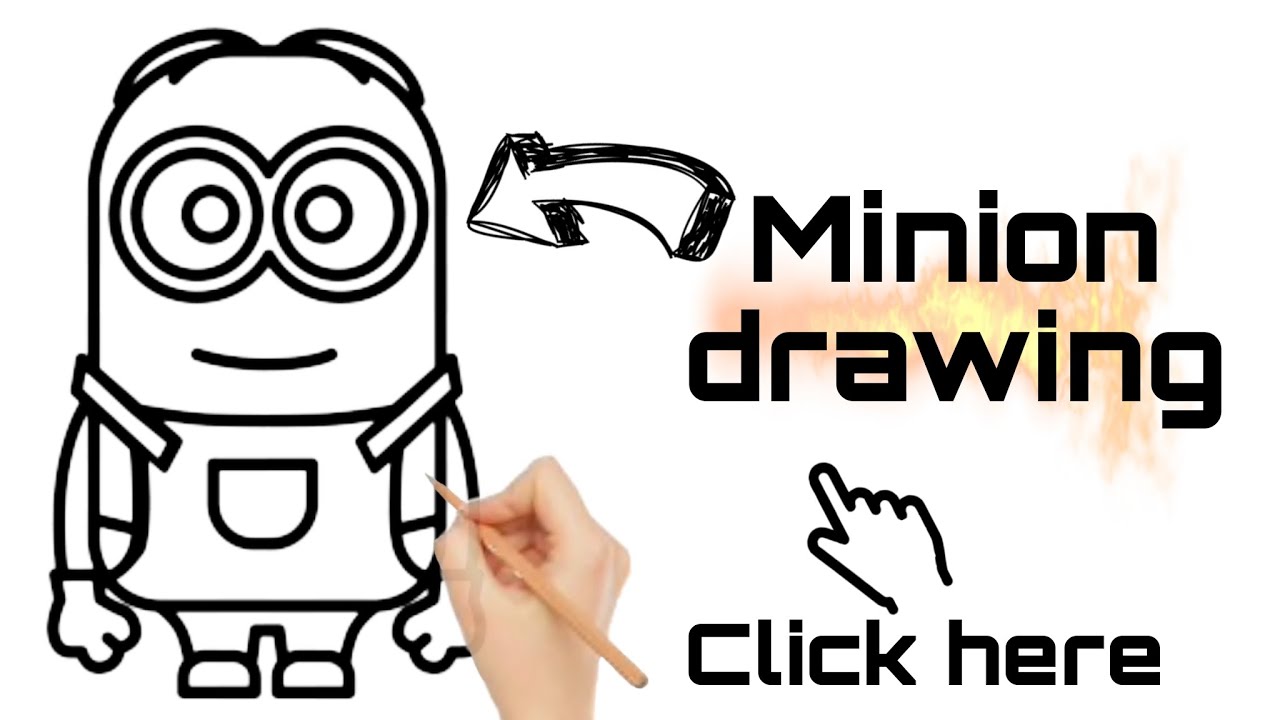 How to draw minion || Minion sketch drawing #drawingvideo #viralvideo ...