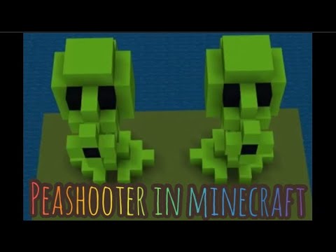 How to build a peashooter in minecraft - YouTube