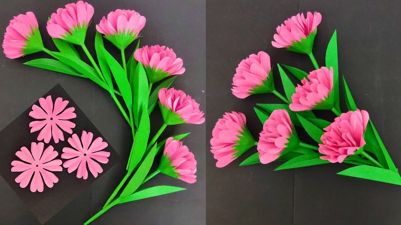 Easy & Beautiful Paper Flower Making Tutorial | Step By Step For ...