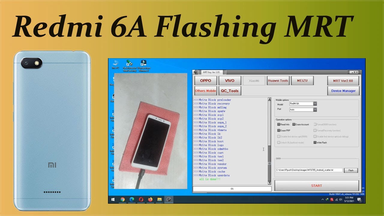 Redmi 6/6A dead,boot loop,restart Offline Flashing Without Any Error ...