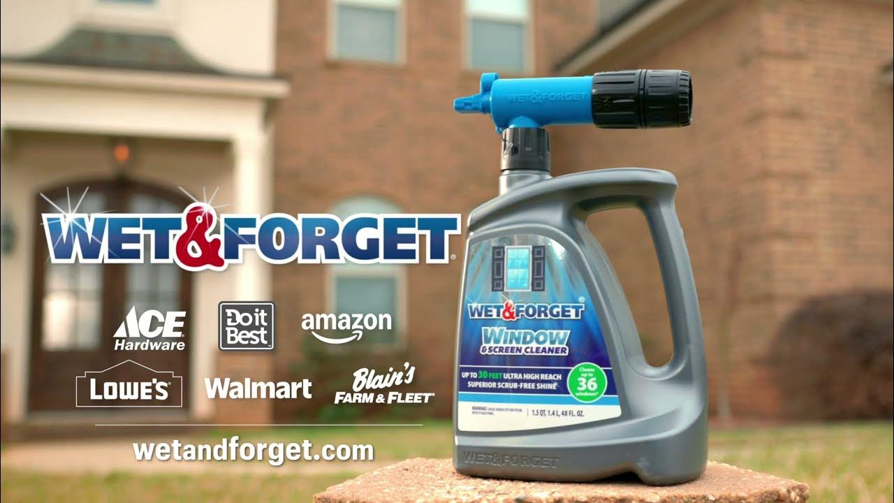 Wet & Forget Window & Screen Cleaner -- Reach up to 30ft to easily clean 2nd story windows - YouTube