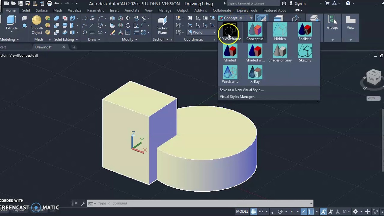 AutoCAD 3D Modelling using the Union Function - YouTube
