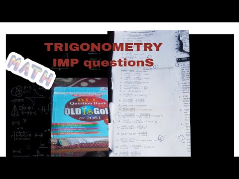 class 8 opt math trigonometry imp question for BLE! - YouTube