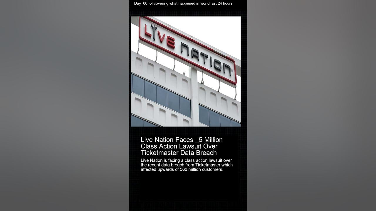 Live Nation Faces _5 Million Class Action Lawsuit Over Ticketmaster Data Breach - YouTube