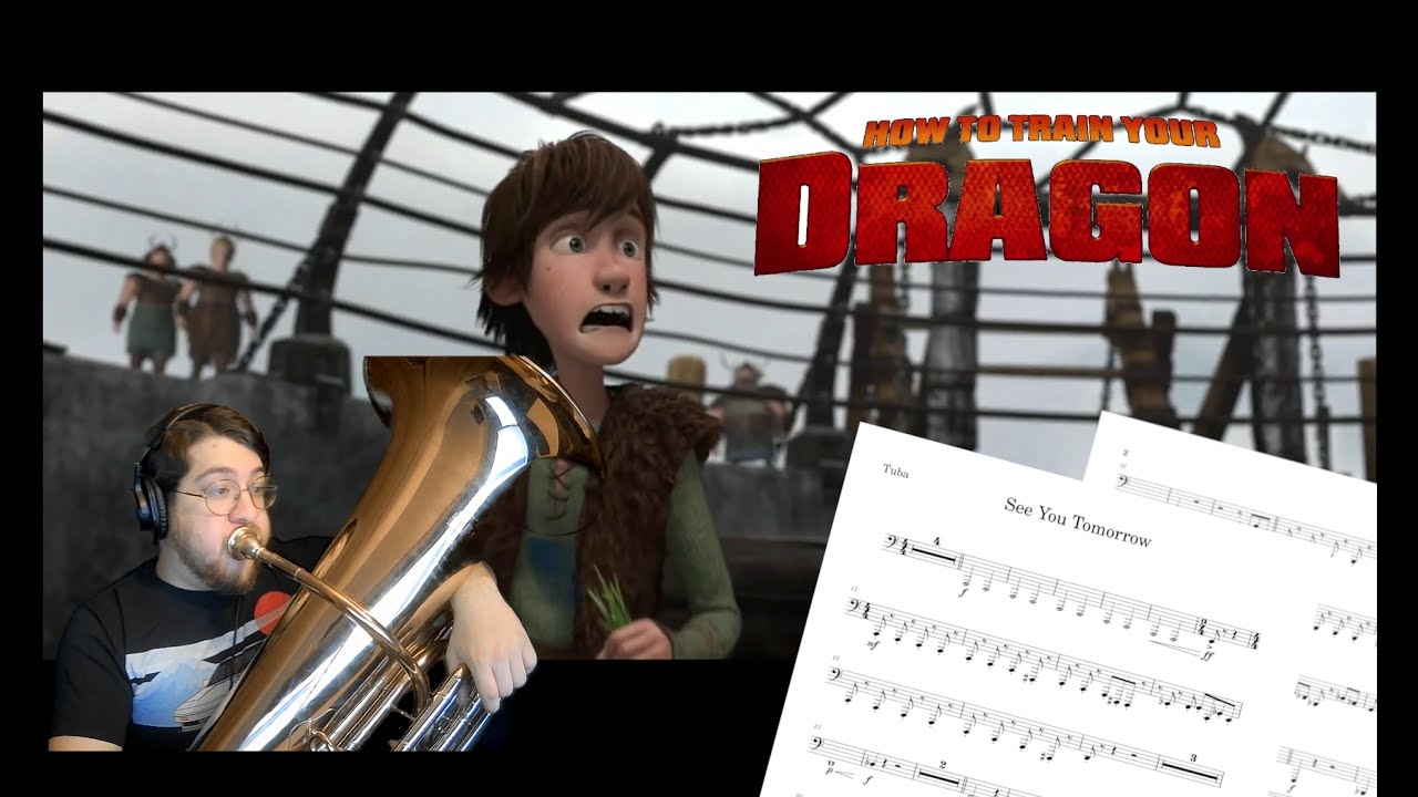 See You Tomorrow, by John Powell from How to Train Your Dragon #tuba # ...