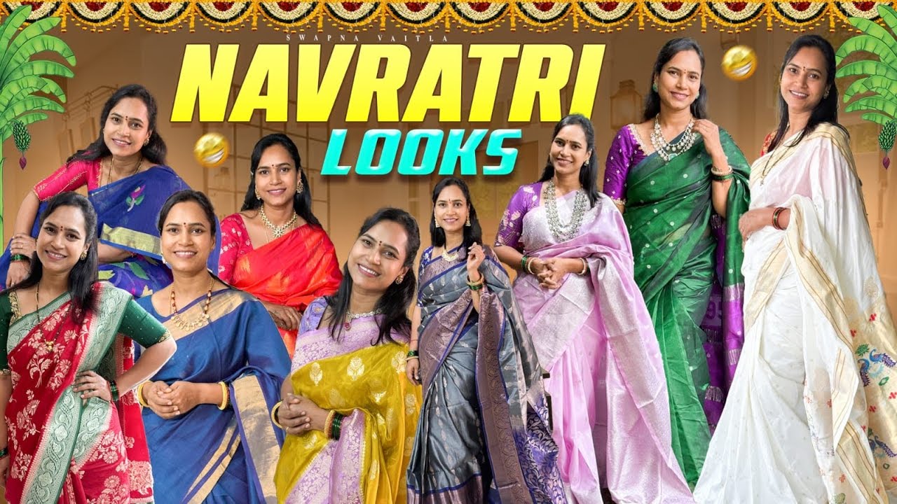 నవరాత్రి looks | getting ready for nine days of Navaratri ...