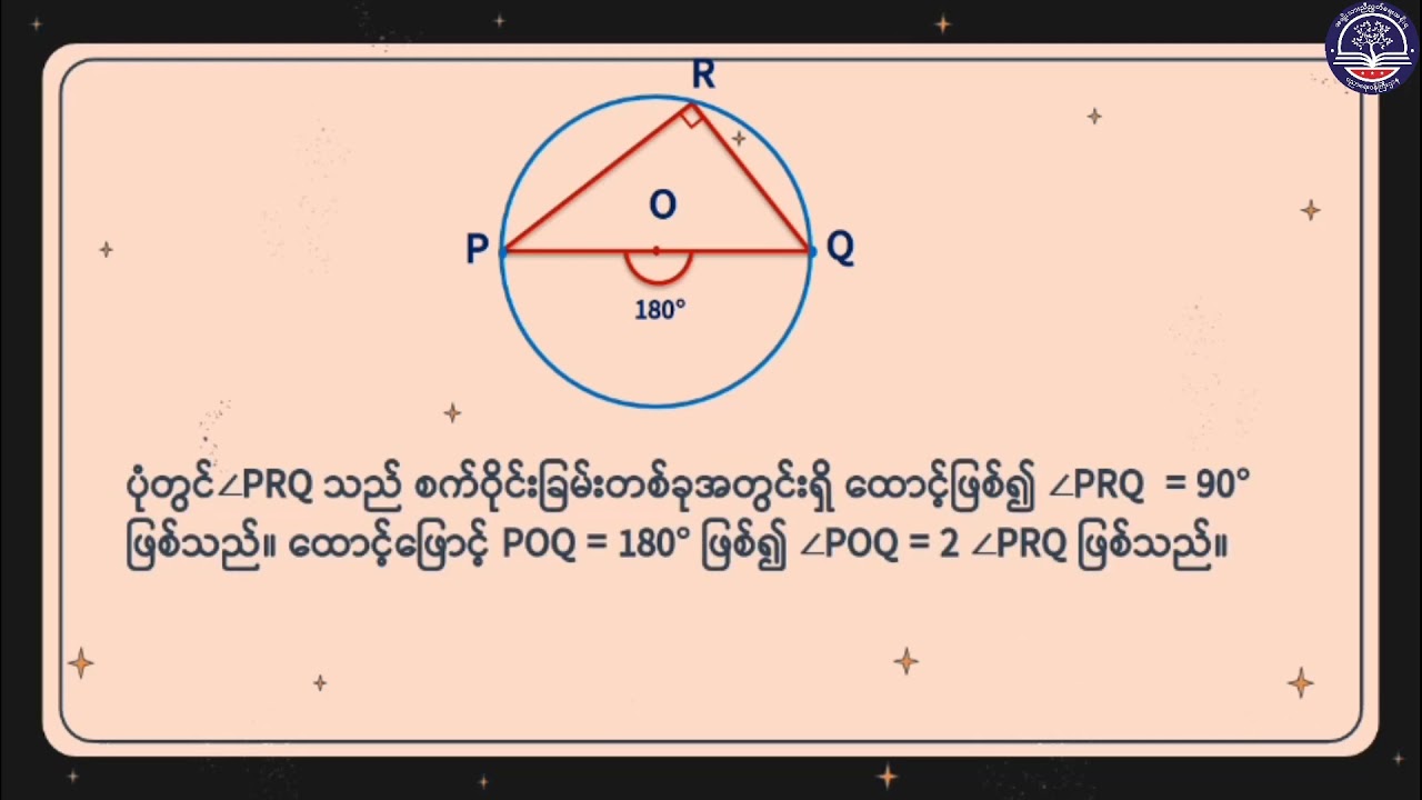 Grade 7 သင်္ချာအတွဲ ၂ ၊ အခန်း ၅ ၊ စက်ဝိုင်း အပိုင်း ၃ စာမျက်နှာ ၅၃