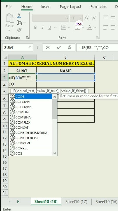 How to add automatic serial numbers in Excel #shortsfeed #shorts #exceltutorial - YouTube
