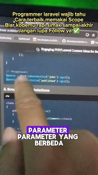 Cara Memakai Scope Yang Baik Di Laravel Programmer Pemula - YouTube
