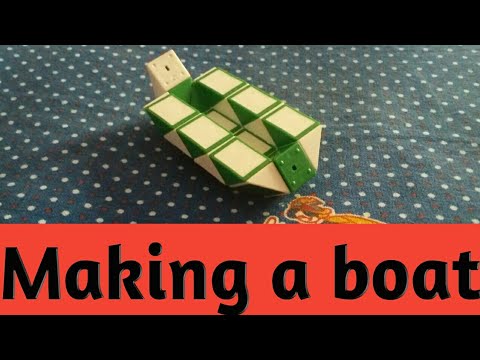 How to make boat with snake cube - YouTube