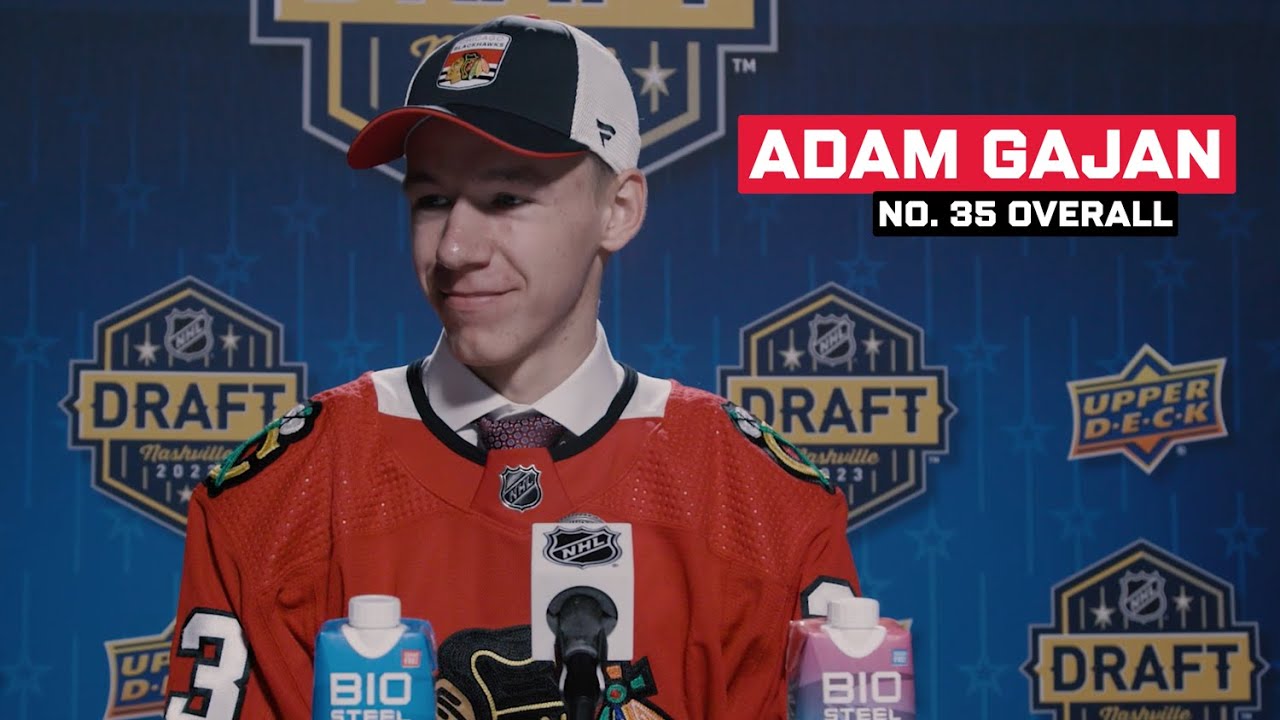 Adam Gajan's first interview as a Blackhawk | Chicago Blackhawks - YouTube