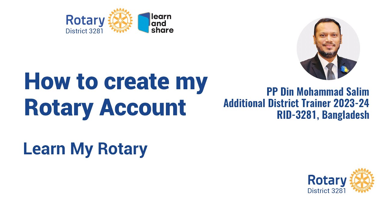HOW TO CREATE MY ROTARY ACCOUNT - YouTube