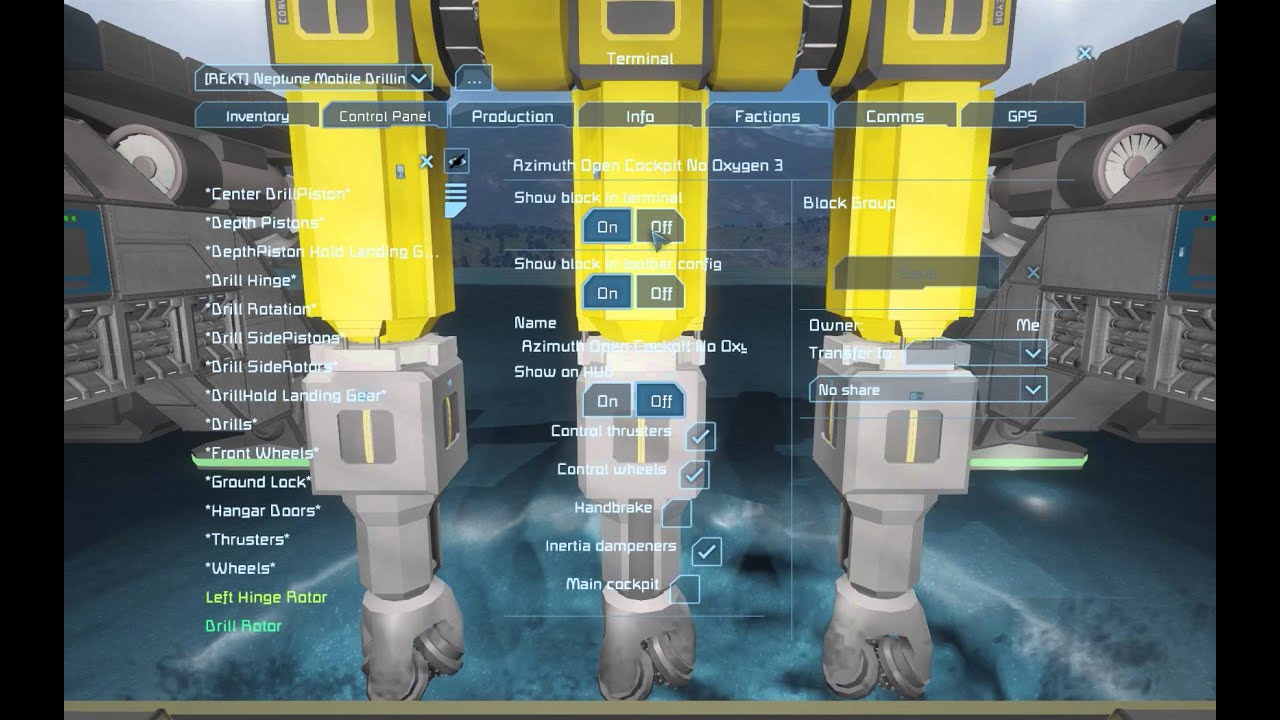 Space Engineers REKT Showcase Poseidon Planetary Mobile Drilling Rig ...