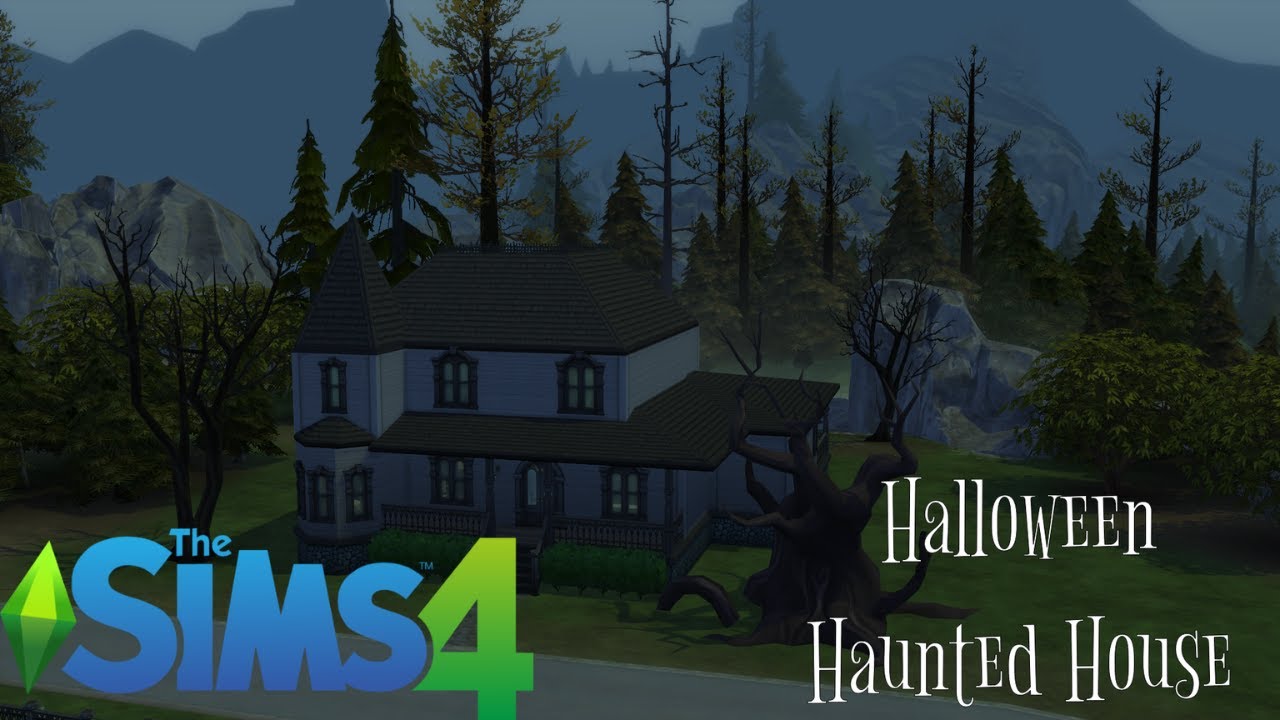 I built a haunted house in the sims | The Sims 4 Speed build - YouTube