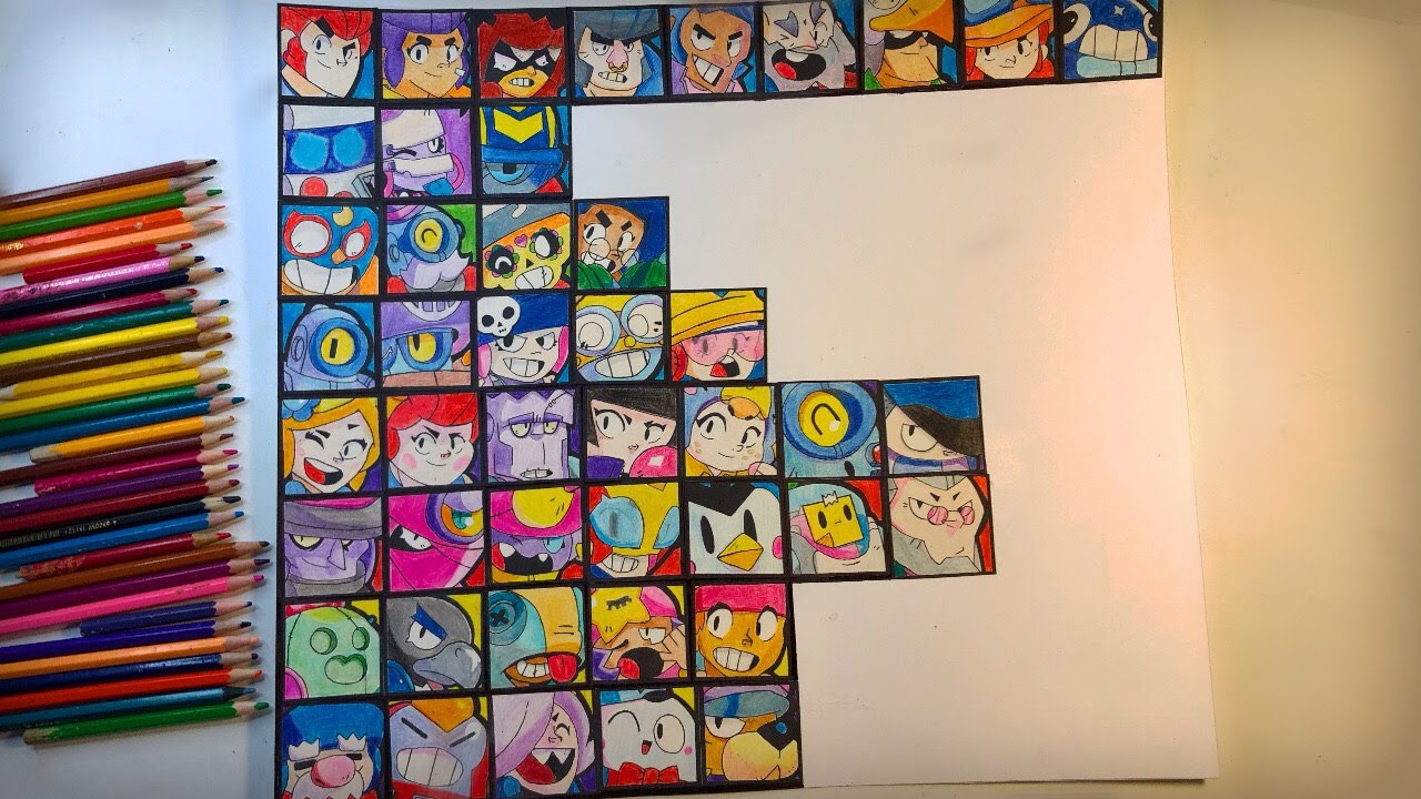 2021. Drawing 45 brawler icon 브롤스타즈 아이콘 그리기 - YouTube
