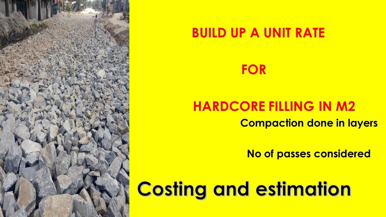 Build up a Unit Rate for Hardcore Filling per m2 - YouTube