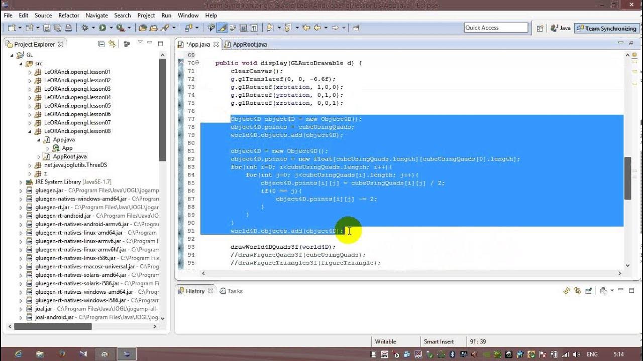 Java 3D OpenGL Cube Tutorial Lesson 08 - YouTube