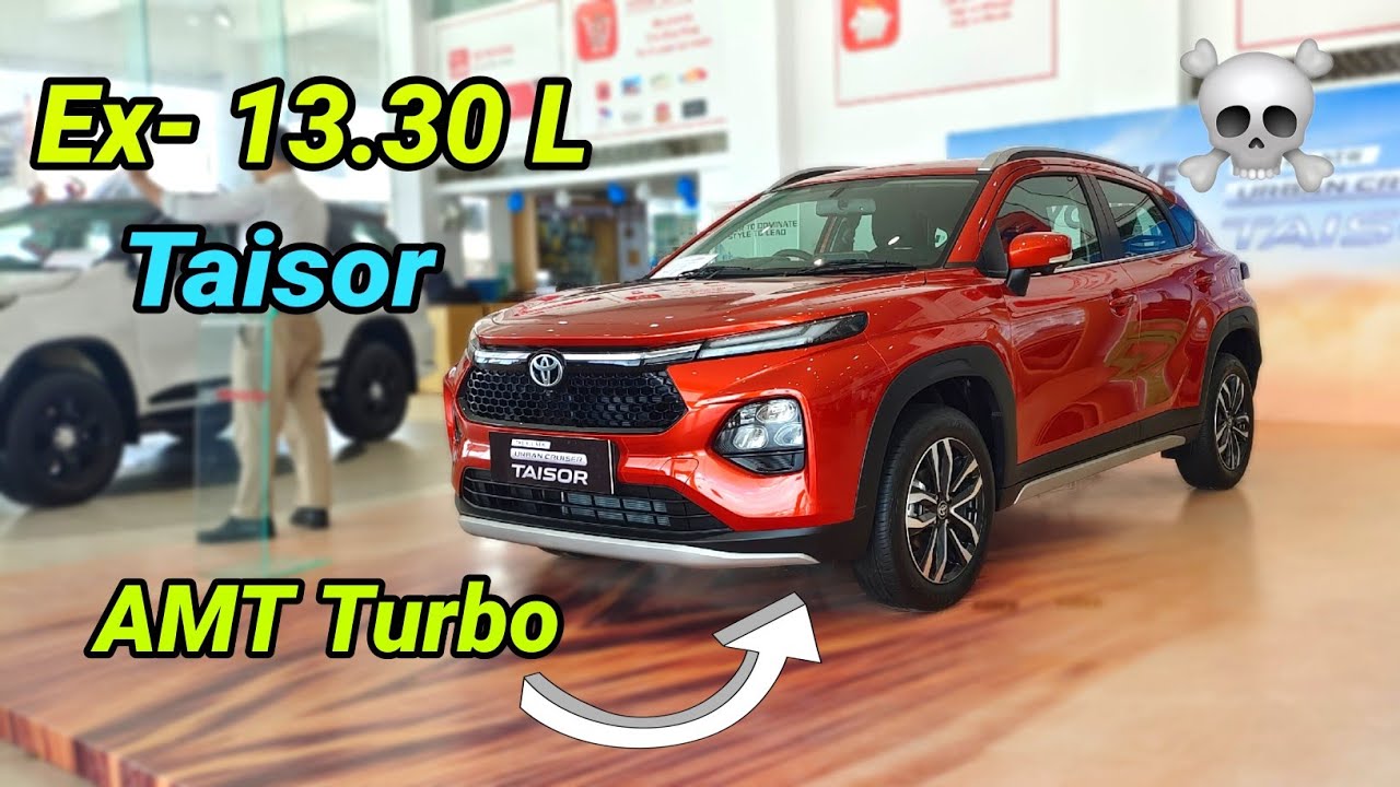 New Toyota Taisor 😍 Top Variant V AMT Booster Jet 🤩 New Red & Orange ...