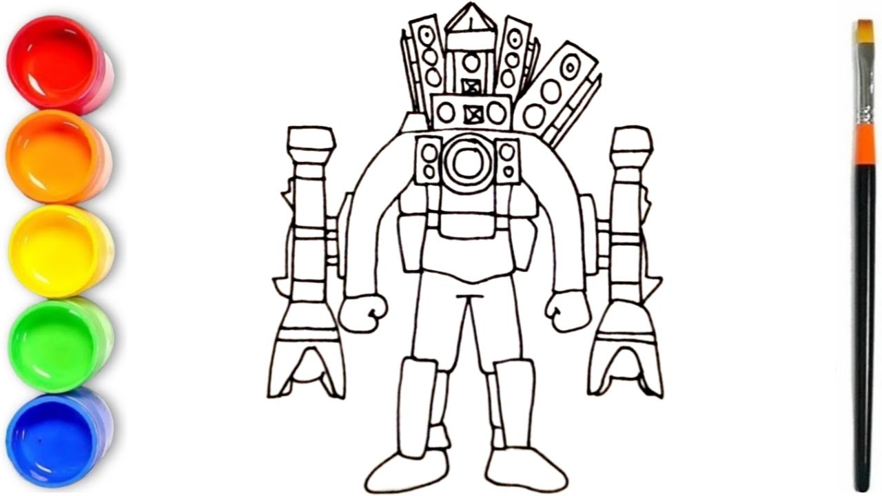 How to draw New Upgraded Titan Speakerman From Skibidi Toilet ...