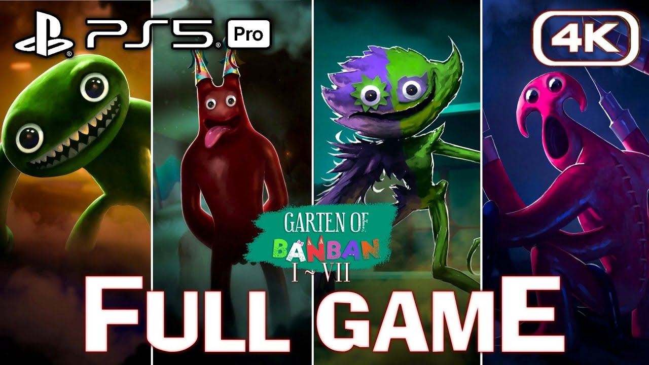 Garten of Banban 1-7 PS5 Pro Complete Series - FULL GAME Walkthrough ...