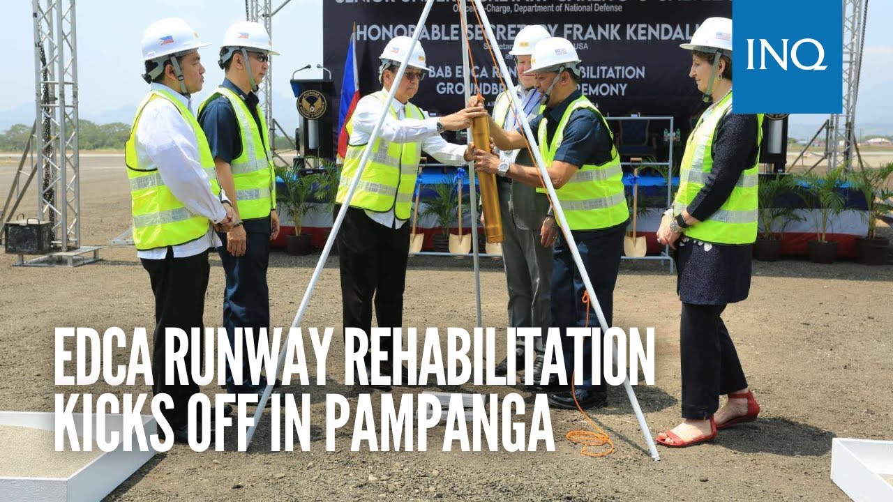 Edca runway rehabilitation kicks off in Pampanga - YouTube