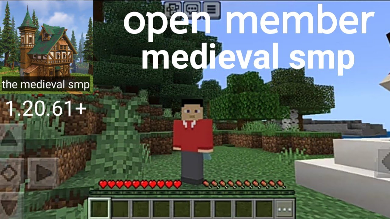 open member server MCPE medieval smp #minecraftindonesia - YouTube