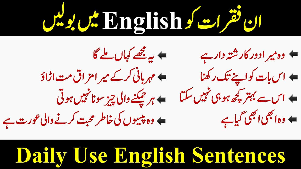 60 Basic English Sentences for beginners| spoken English| Learn English ...