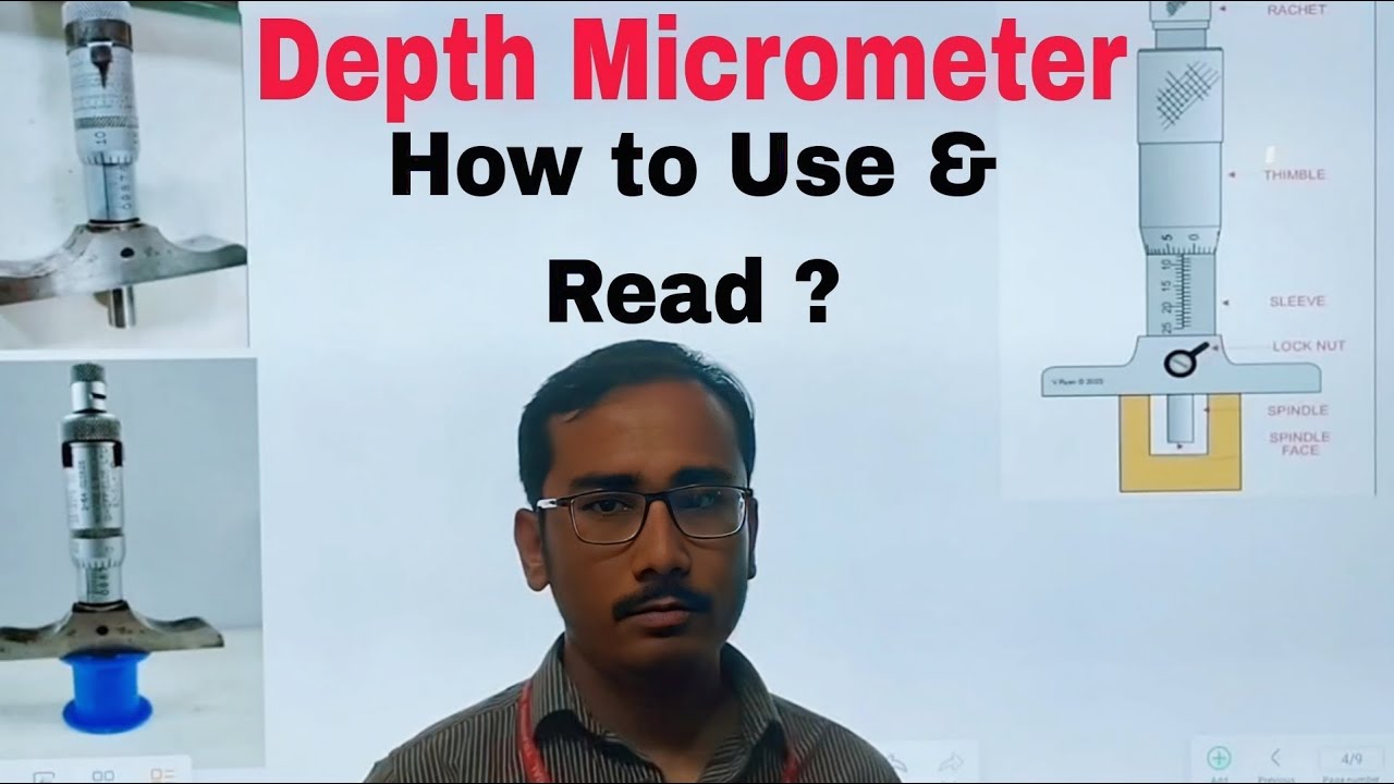 Depth Micrometer (डेप्थ माइक्रोमीटर) I How to use & Read I Full Concept ...