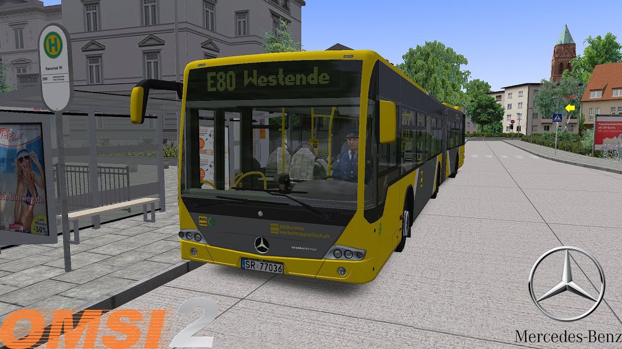 Omsi 2 - Ahlheim Laurenzbach Updated - Line E80 - Mercedes Benz Conecto ...