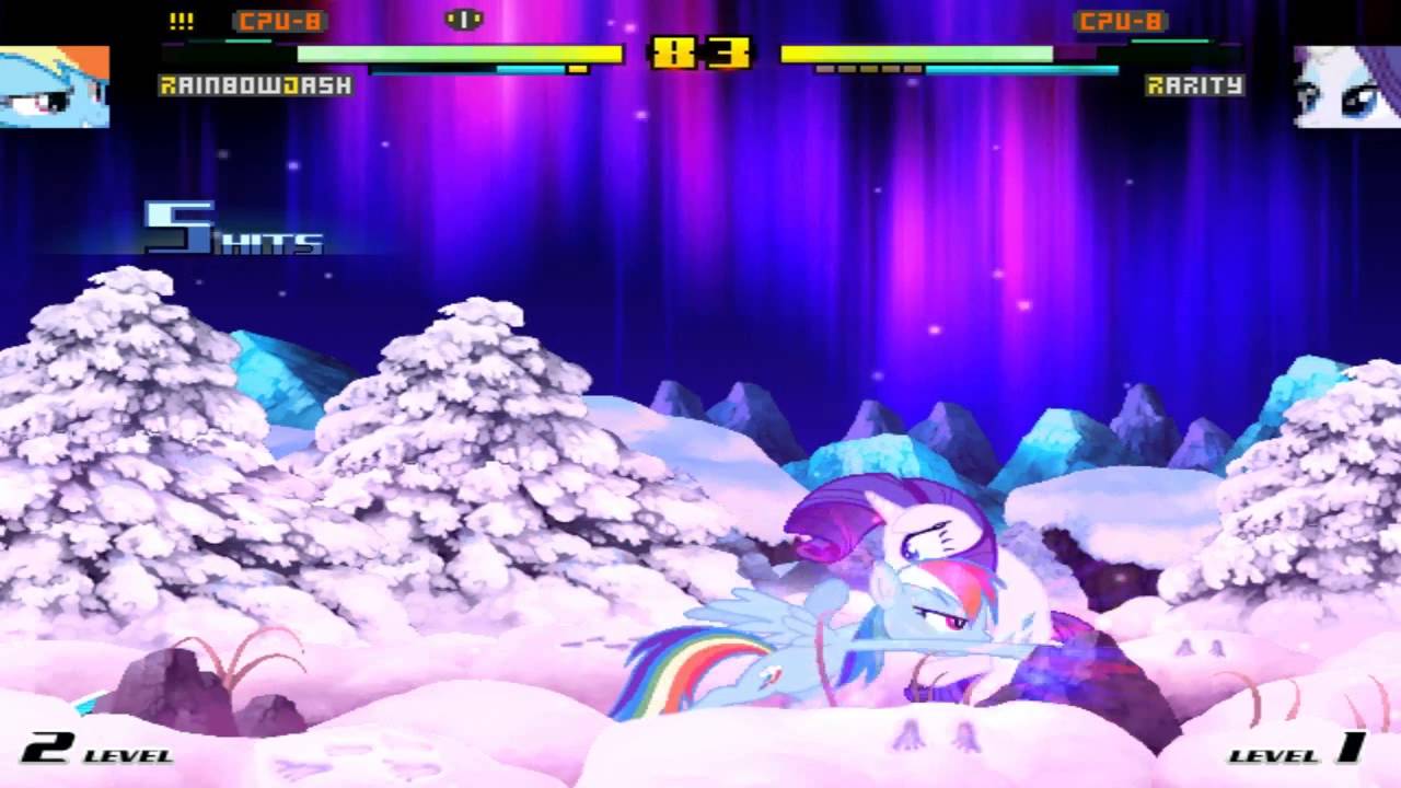 Mugen Fighting Is Magic Rainbow Dash VS Rarity - YouTube