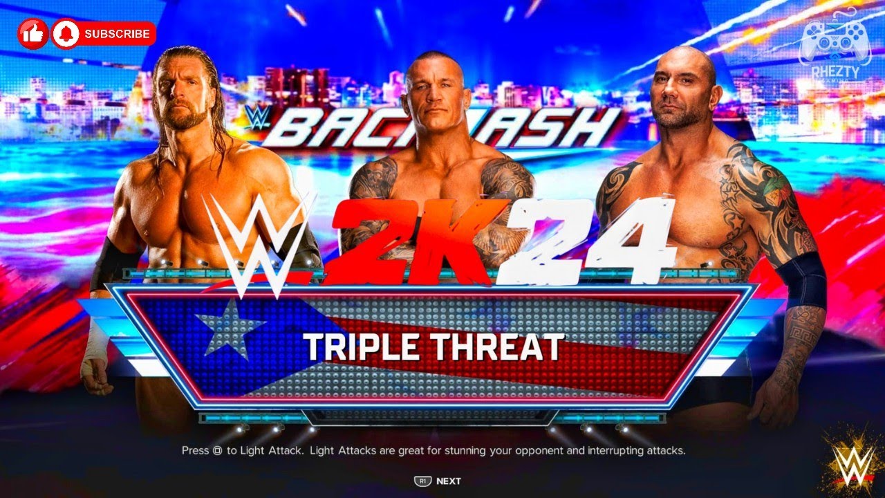 WWE 2K24 | Triple H vs. Randy Orton vs. Batista (Evolution Triple ...