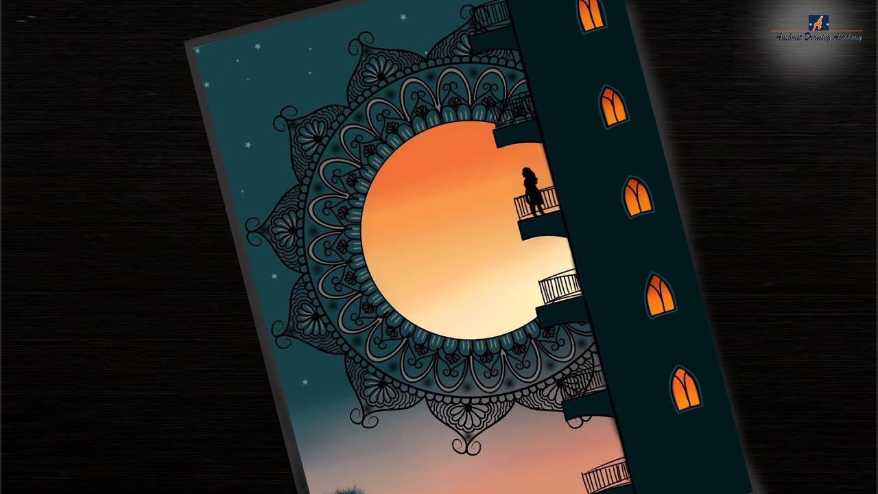 Sunset mandala art || Mandala Drawing. - YouTube