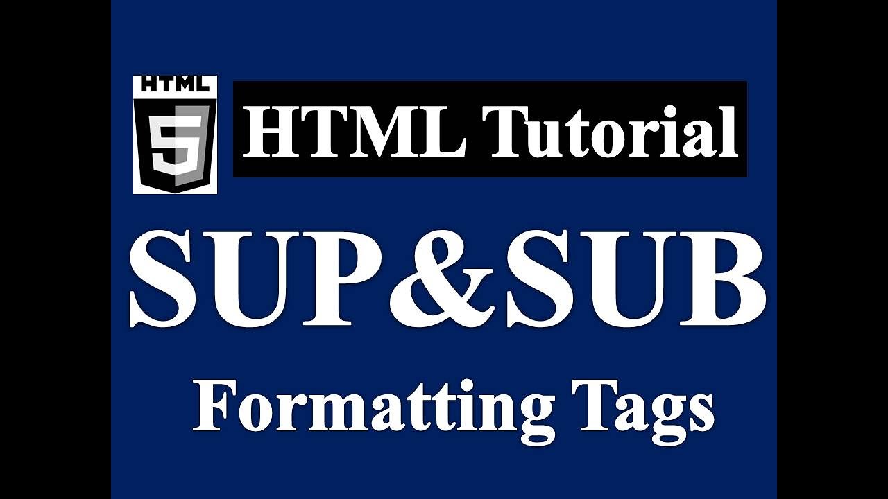 Superscript And Subscript In Htmlhtml Tutotial In Hindi Youtube