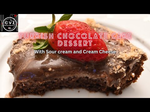 I'm HOOKED on This Turkish Chocolate Cake with Creamy Sour Cream Topping!