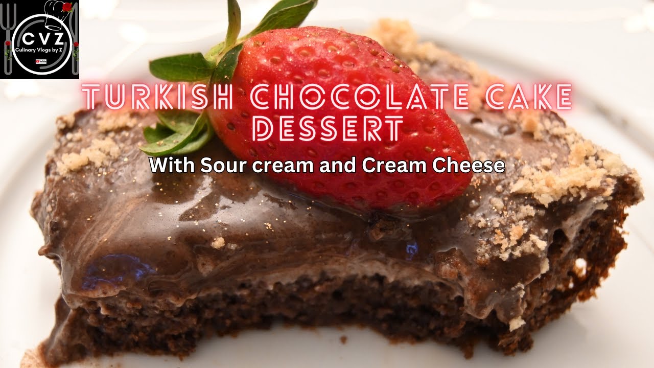 Indulge in the Richness of Turkish Chocolate Cake with a Creamy Sour ...