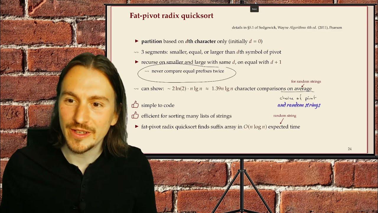 COMP526 6-6a addendum to §6 5 Suffix arrays - YouTube