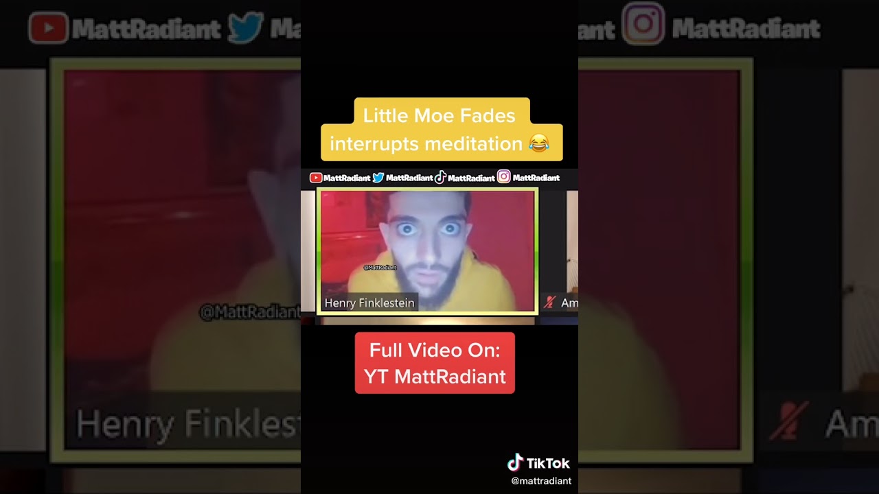 Little Moe Fades "WAKE UP" RUINS Meditation Zoom Trolling 👁😂 #Shorts ...