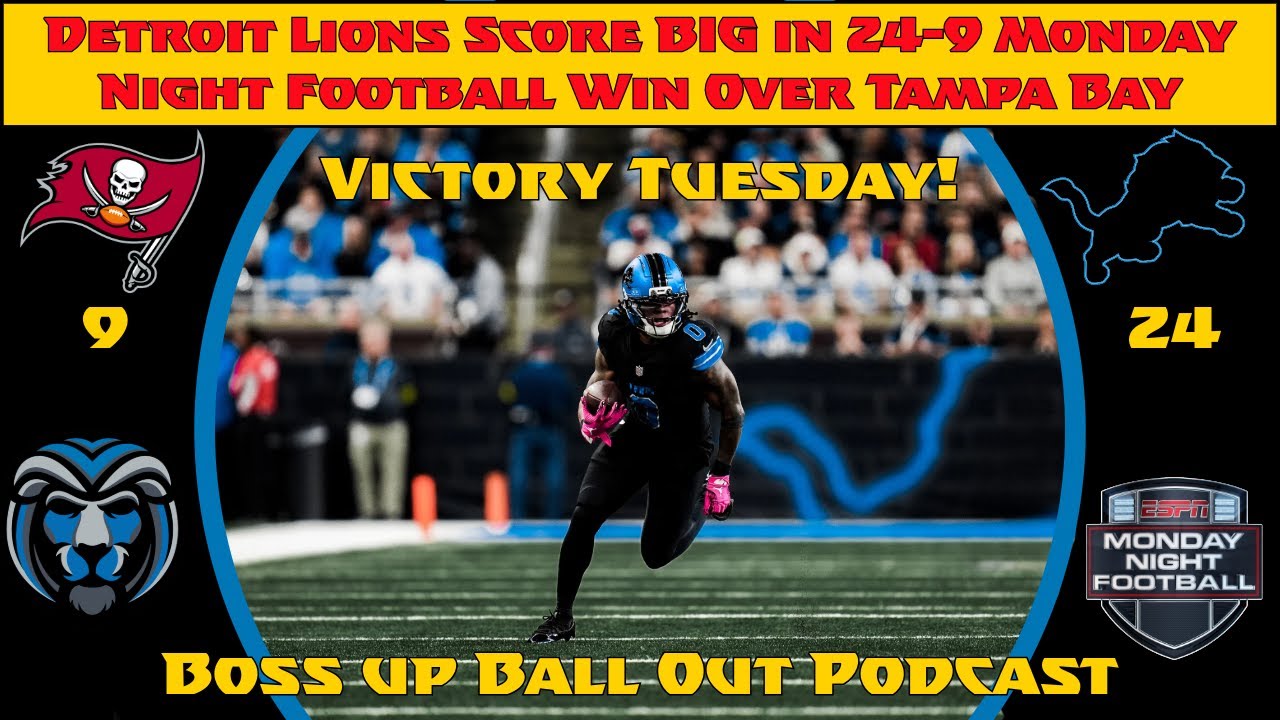 Detroit Lions Score BIG in 24-9 MNF Win Over Tampa Bay Buccaneers - YouTube