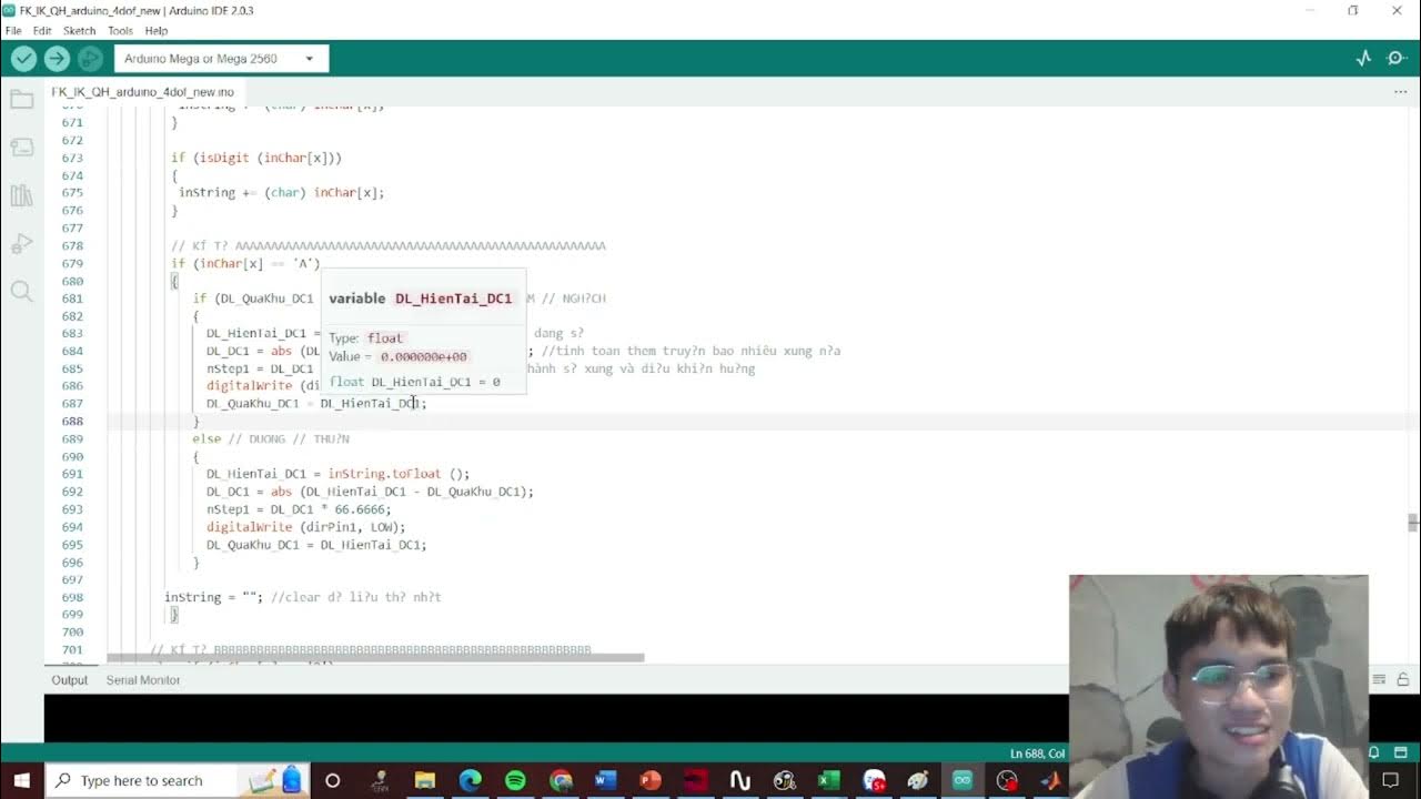 Programming arduino code to plan trajectory for 4-axis robot - YouTube