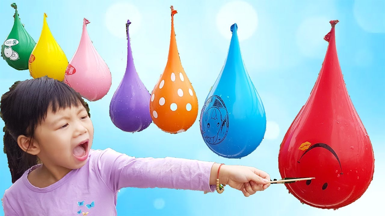 Learn Colors With Color Water Balloons For Children, Finger Family ...